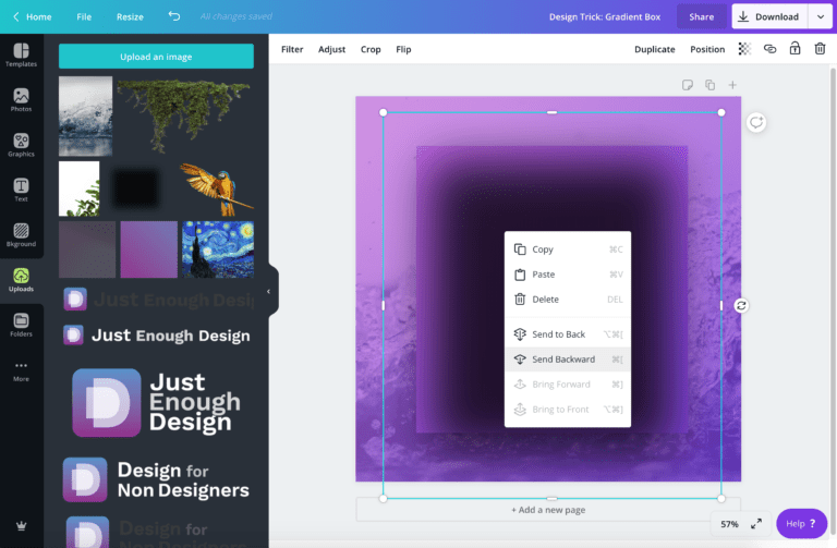 Design Trick: Gradient Cut-Out with Canva | Just Enough Design