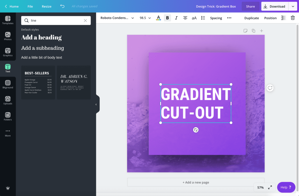 Design Trick: Gradient Cut-Out with Canva | Just Enough Design